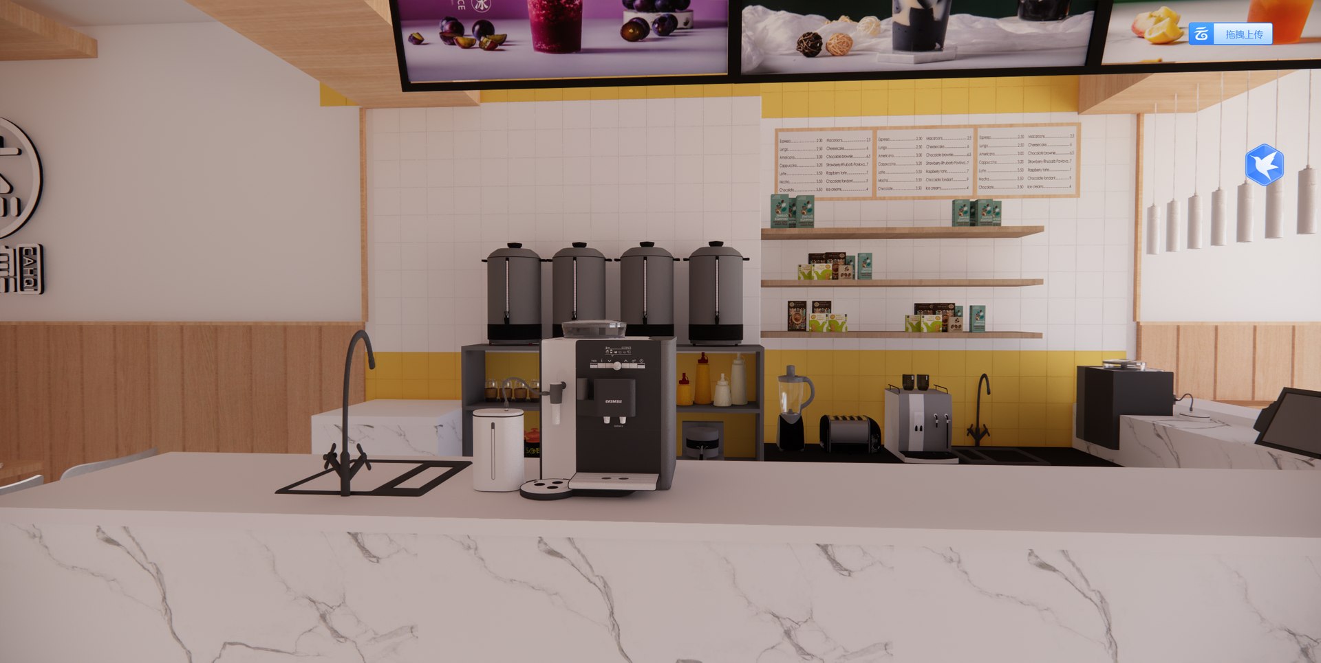 Restaurant Coffee Shop-A3 model - TurboSquid 2011789