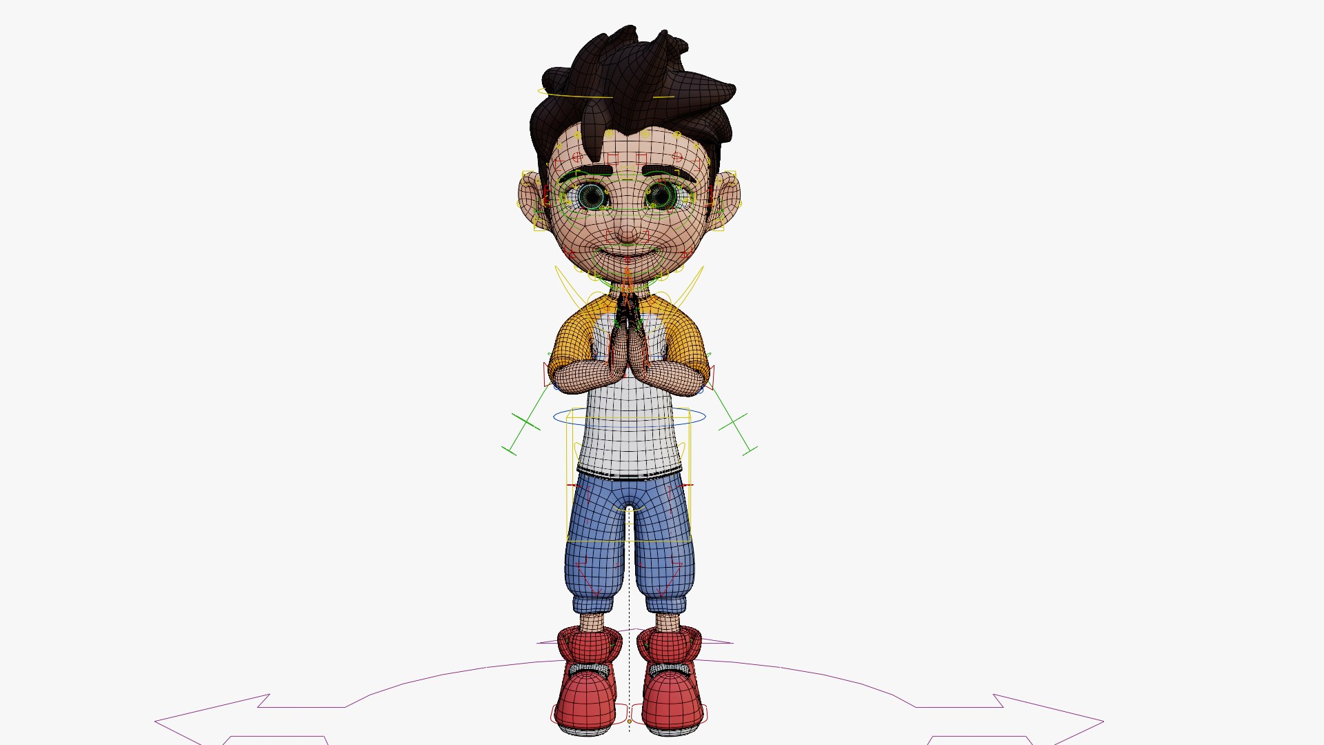 Cartoon Boy Rigged 3D Model - TurboSquid 2077758