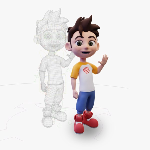 modelo 3d Cartoon boy Rigged - TurboSquid 2077758