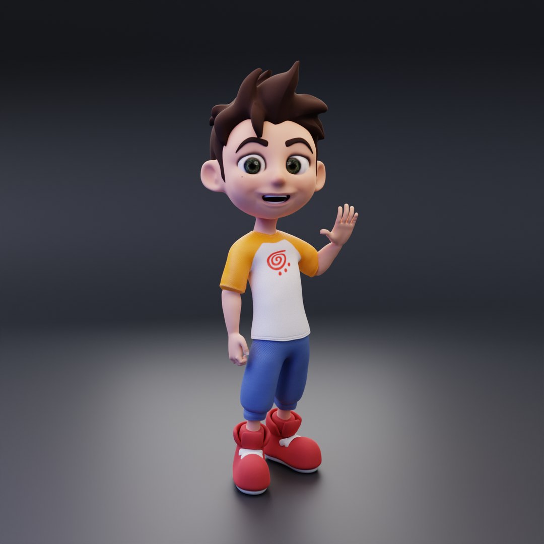 Cartoon Boy Rigged 3D Model - TurboSquid 2077758
