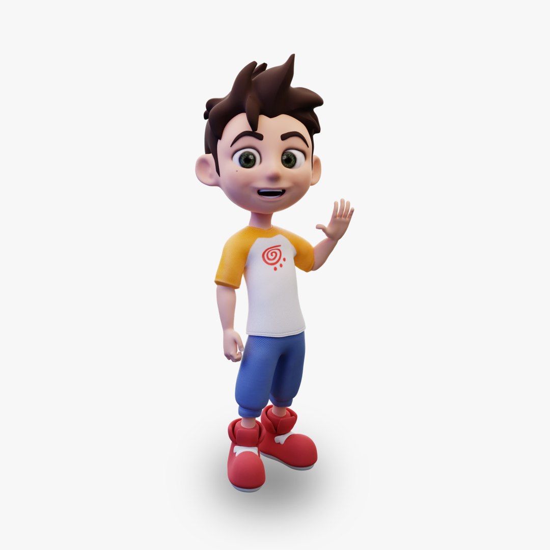 Cartoon Boy Rigged 3D Model - TurboSquid 2077758