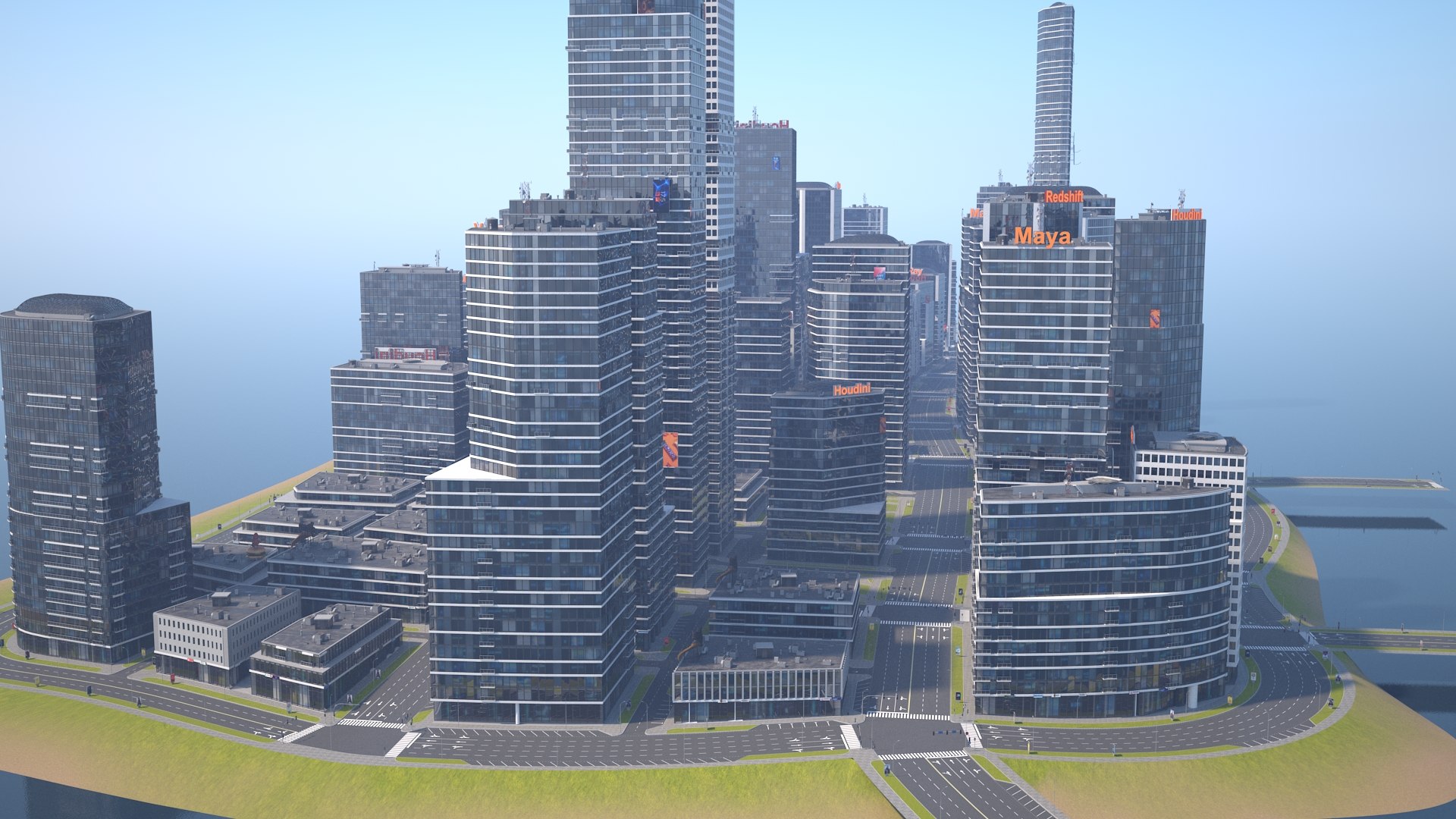 Houdini city generator model - TurboSquid 1631084