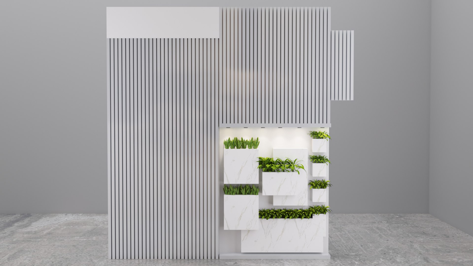 Green Wall - Plants Partition -Indoor Plant-plant Stand Wall 3D ...