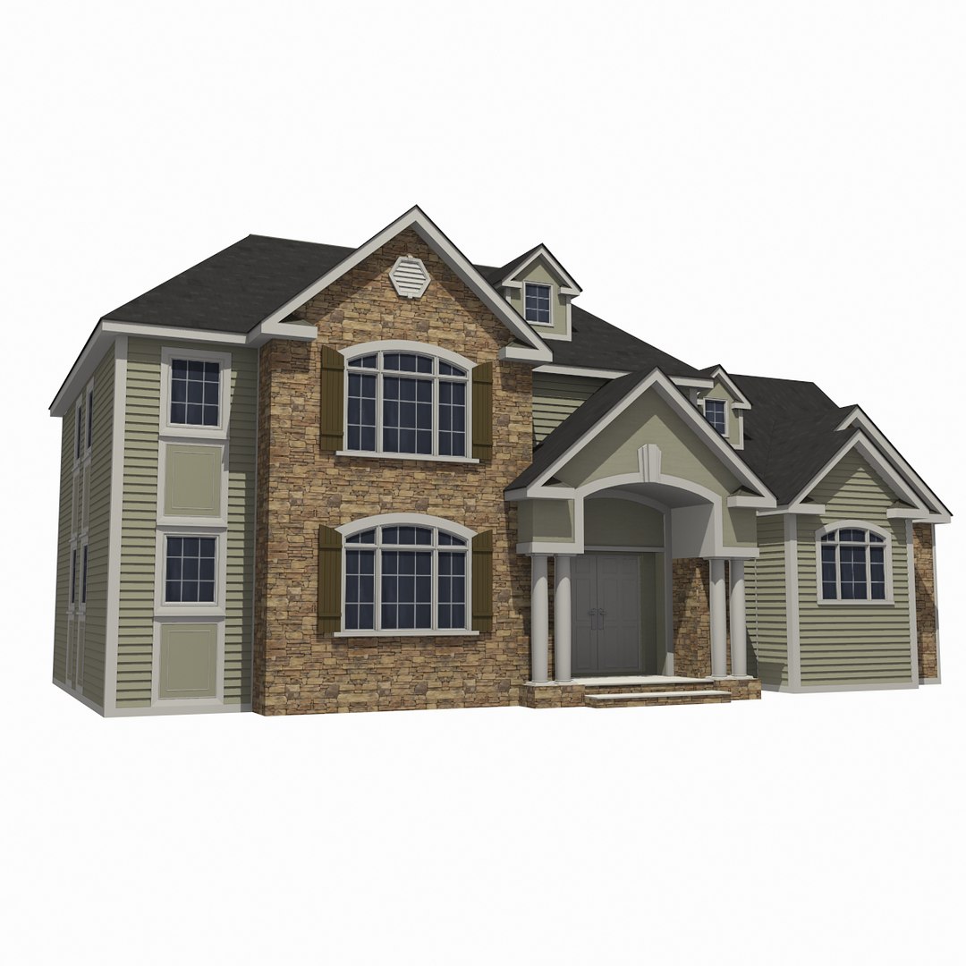 3d - mansion house 1 model