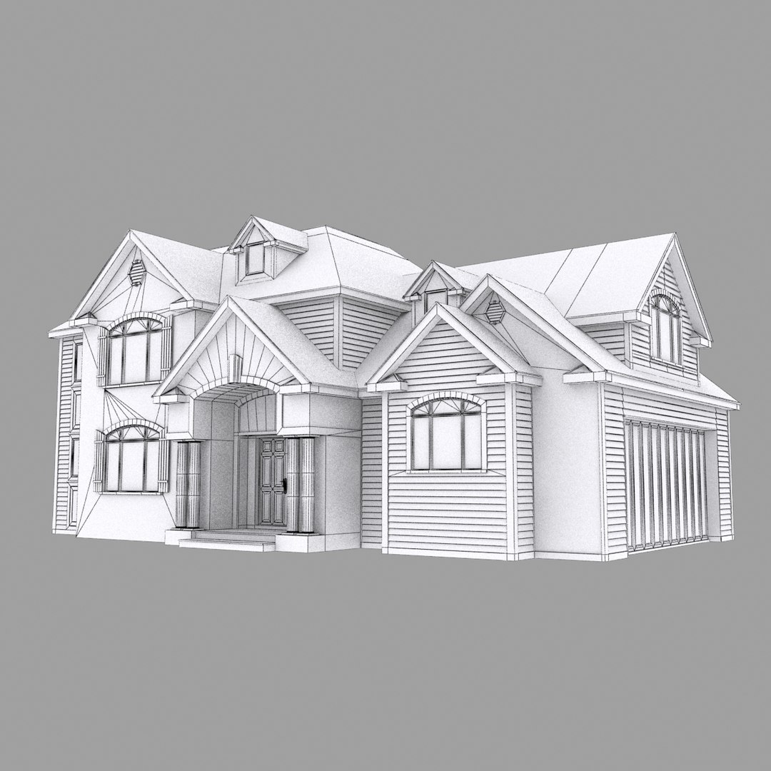 3d - mansion house 1 model