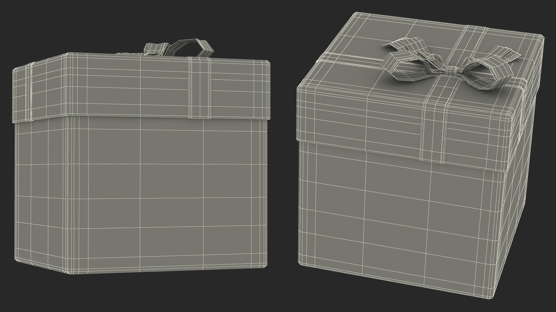 3D Wrapped Gift Box With Satin Ribbon - TurboSquid 2243478