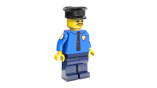 modelo 3d Minifigura de policía LEGO preparada para Maya - TurboSquid ...