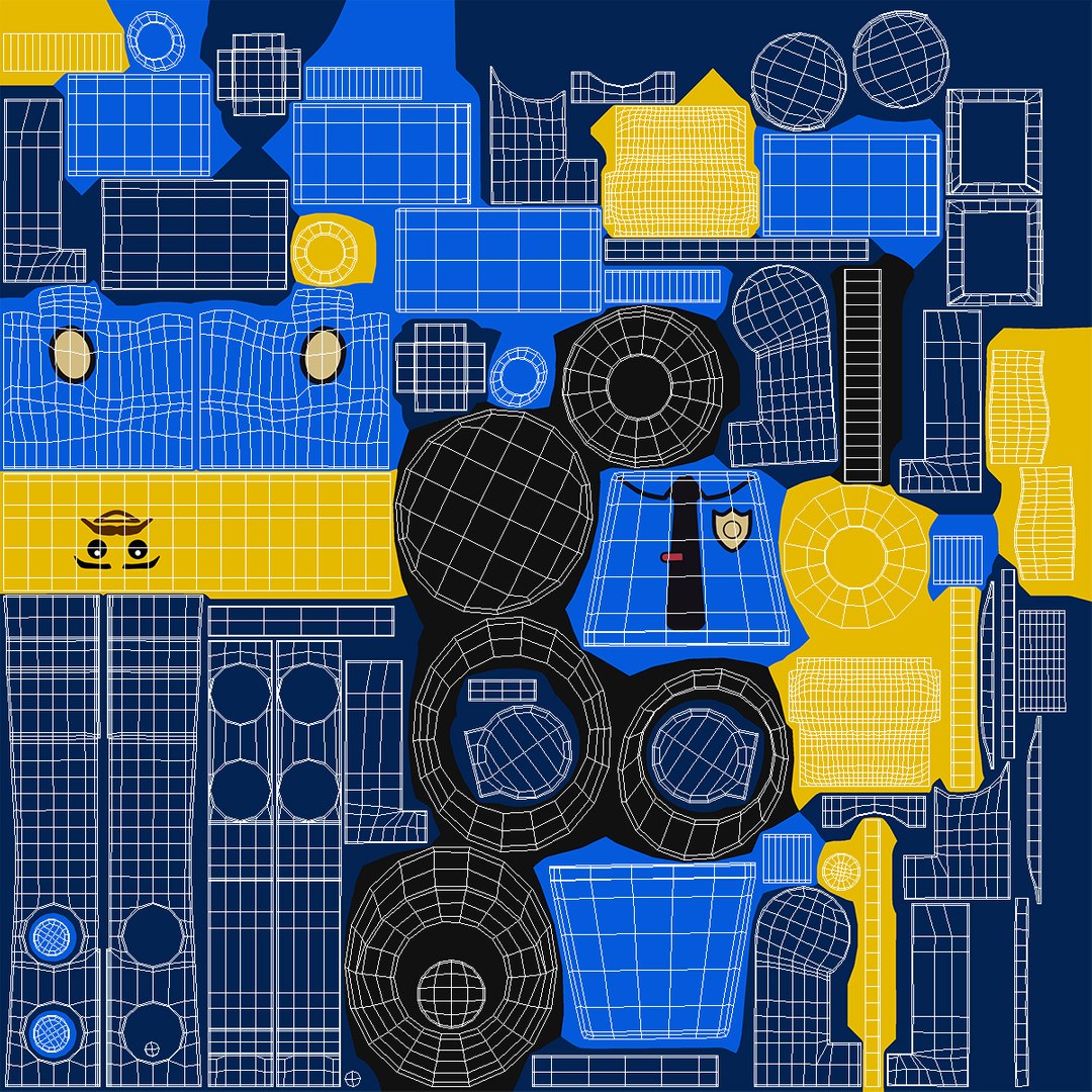 Minifigure LEGO Policeman Rigged For Maya 3D Model - TurboSquid 2295061