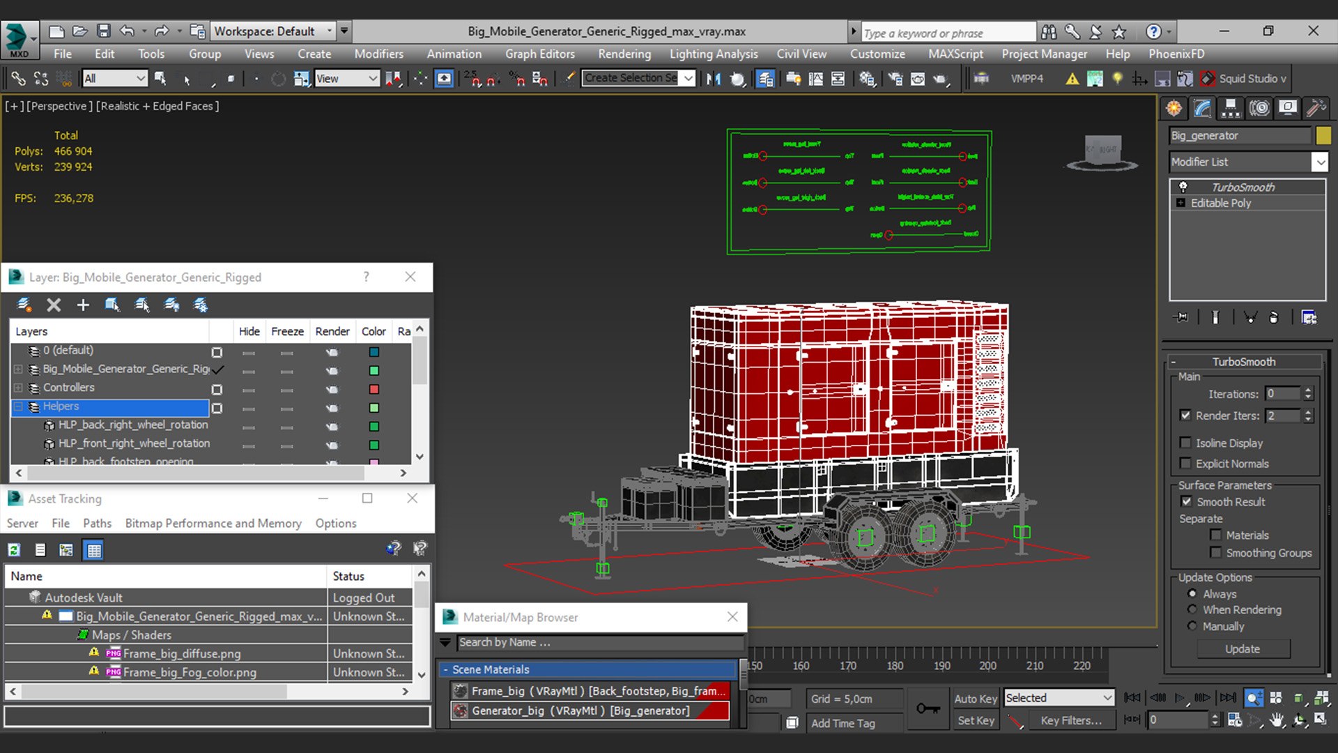 Big mobile generator rigged model - TurboSquid 1546364