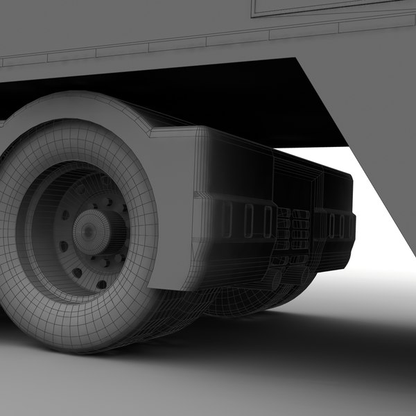 3d model of truck trailer freightliner argosy