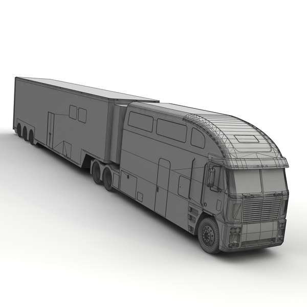 3d model of truck trailer freightliner argosy