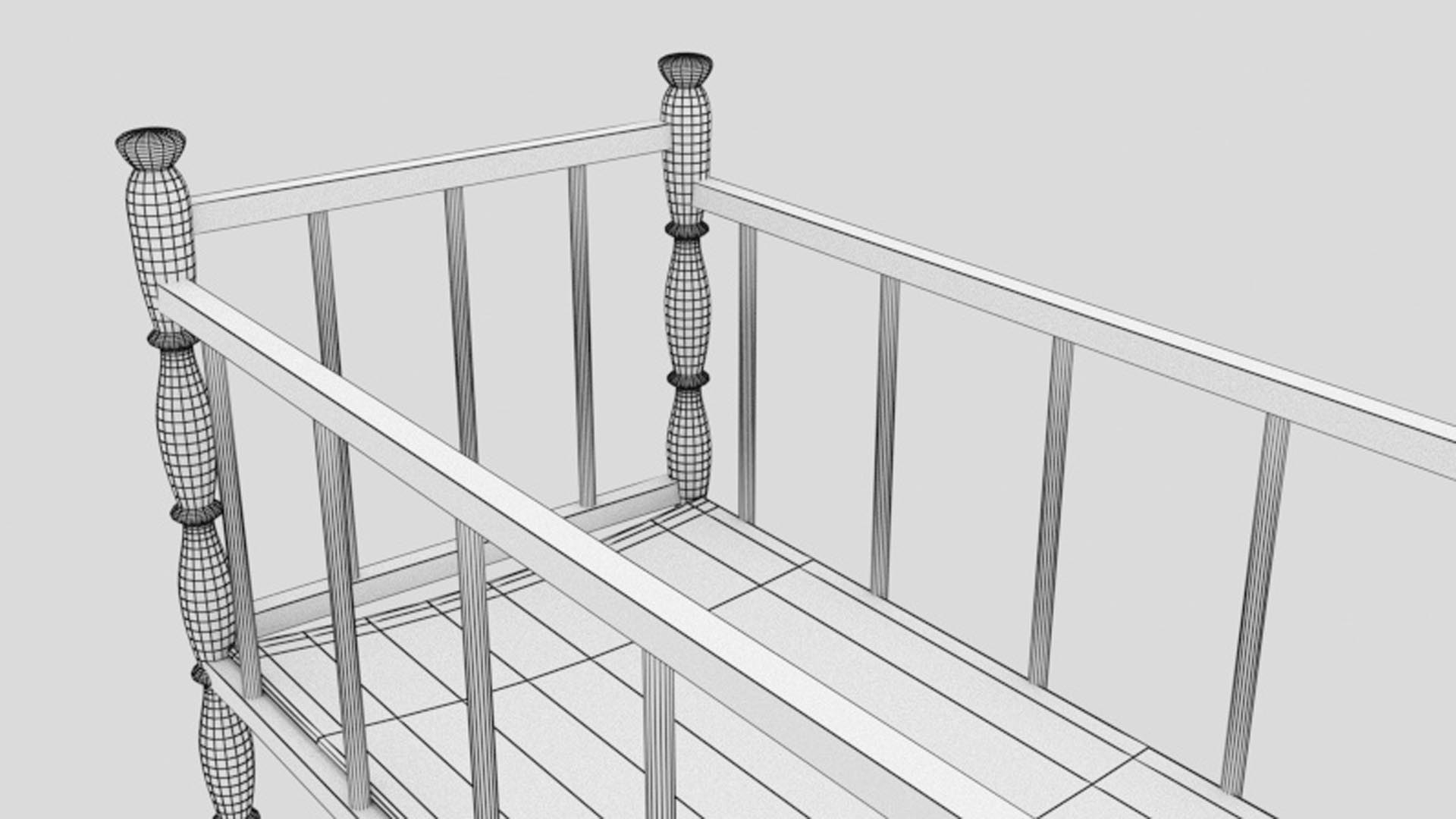 3D Baby Crib - TurboSquid 2084052