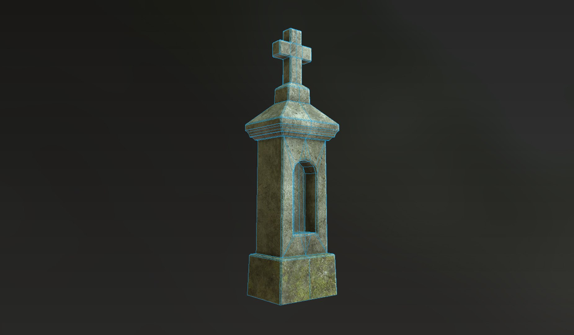 stone cross shrines - 3d model