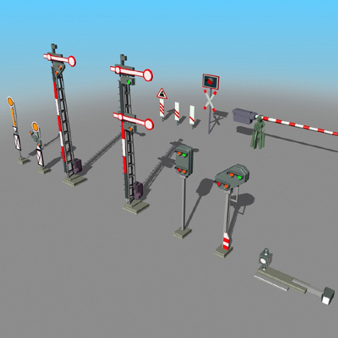 Railway Elements 3d Model
