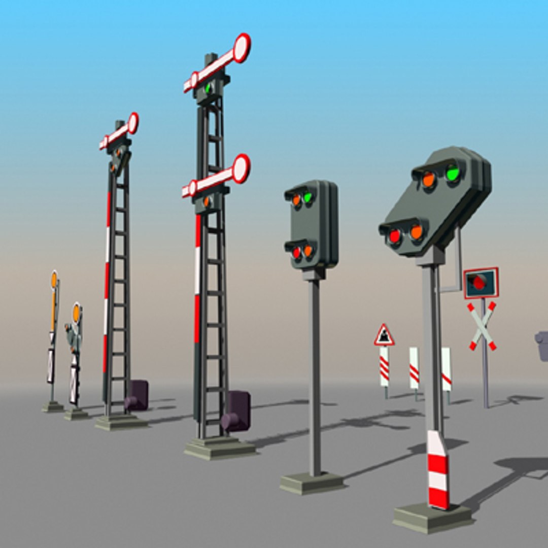 Railway Elements 3d Model