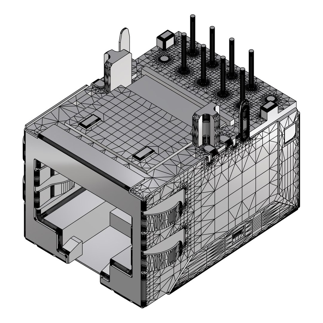 3D Rj45 Ethernet Connector - TurboSquid 1283337