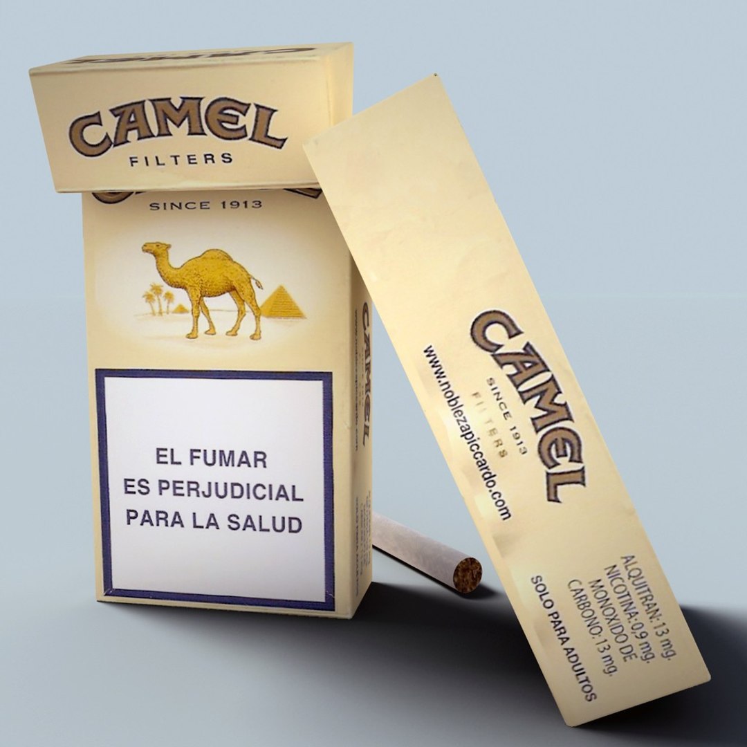 camel pack cigarettes 3d model