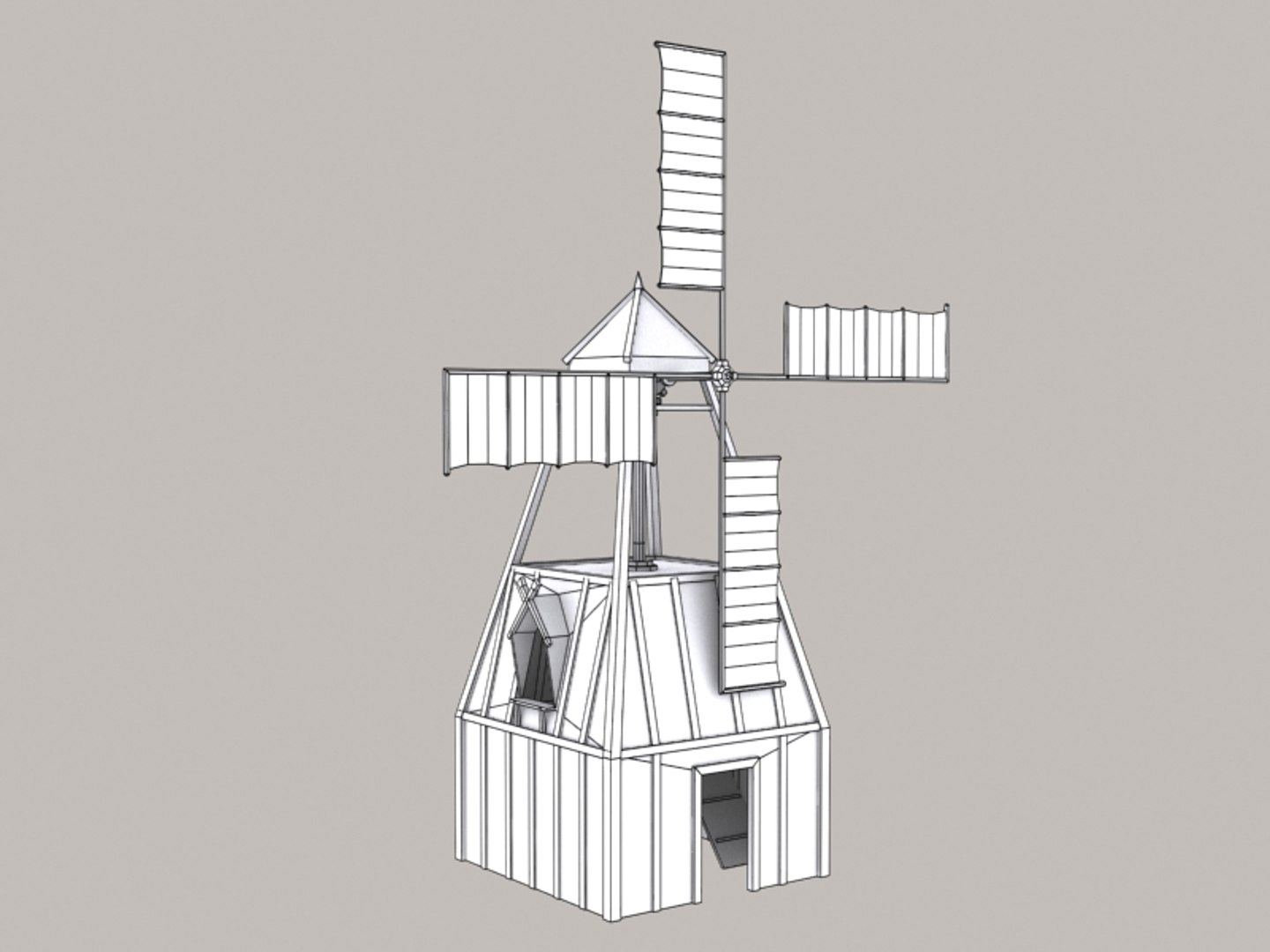 3d Model Of Windmill