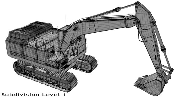 3d excavators tracks model
