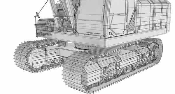 3d excavators tracks model