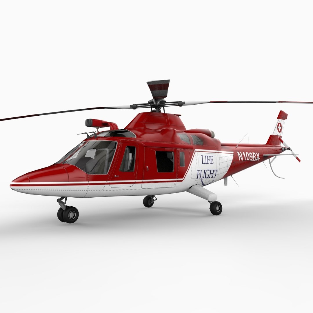 Pre-rigged Agusta A109 Helicopter 3d Model