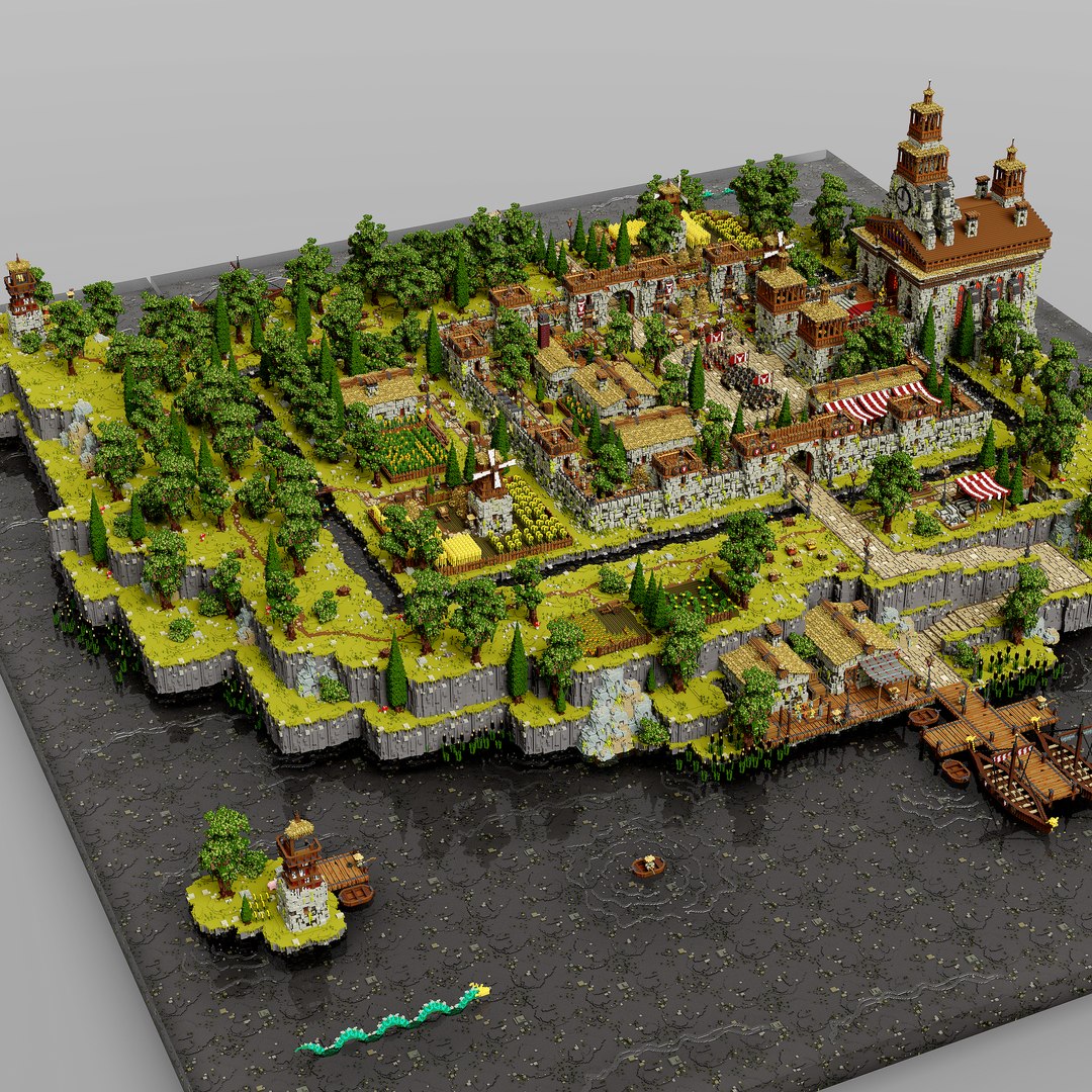 3D Voxel Orc Castle Asset Model - TurboSquid 1813042