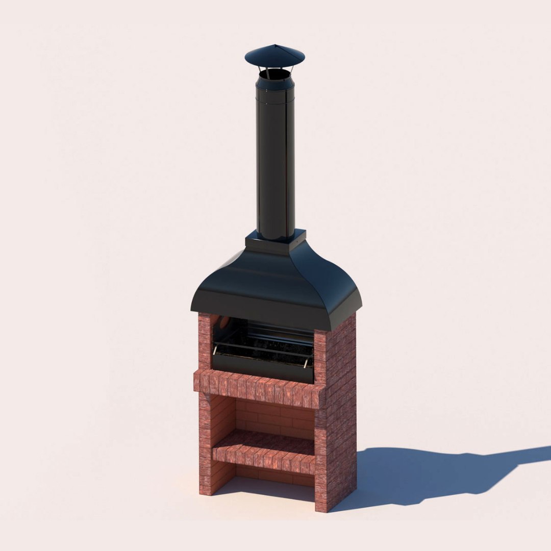 3D Model Brick Barbecue Modular BBQ Set - TurboSquid 1923515