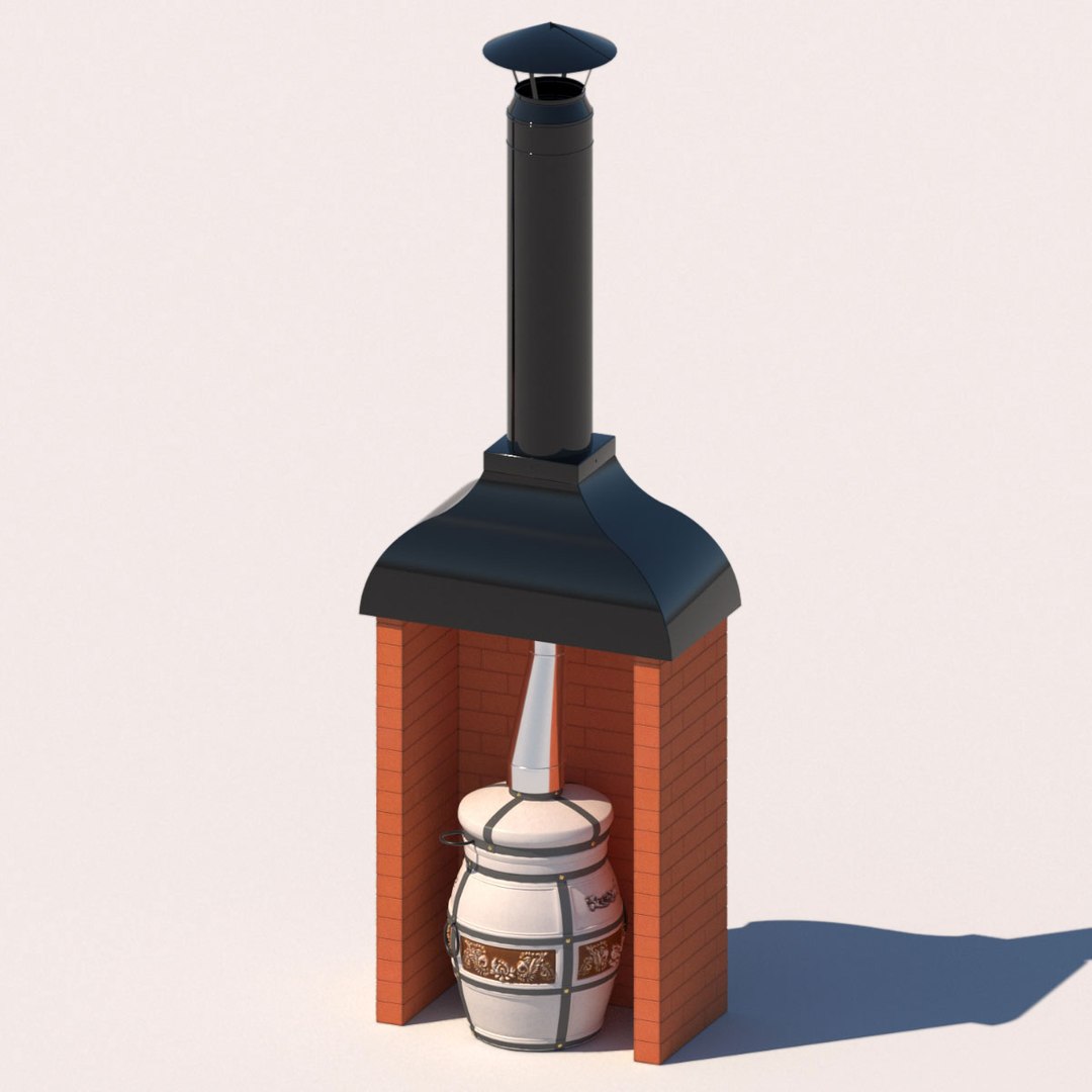 3D Model Brick Barbecue Modular BBQ Set - TurboSquid 1923515