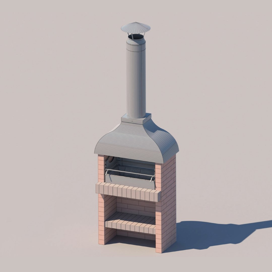 3D Model Brick Barbecue Modular BBQ Set - TurboSquid 1923515