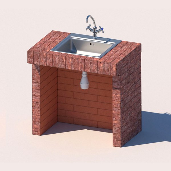 3D model Brick Barbecue Modular BBQ Set - TurboSquid 1923515