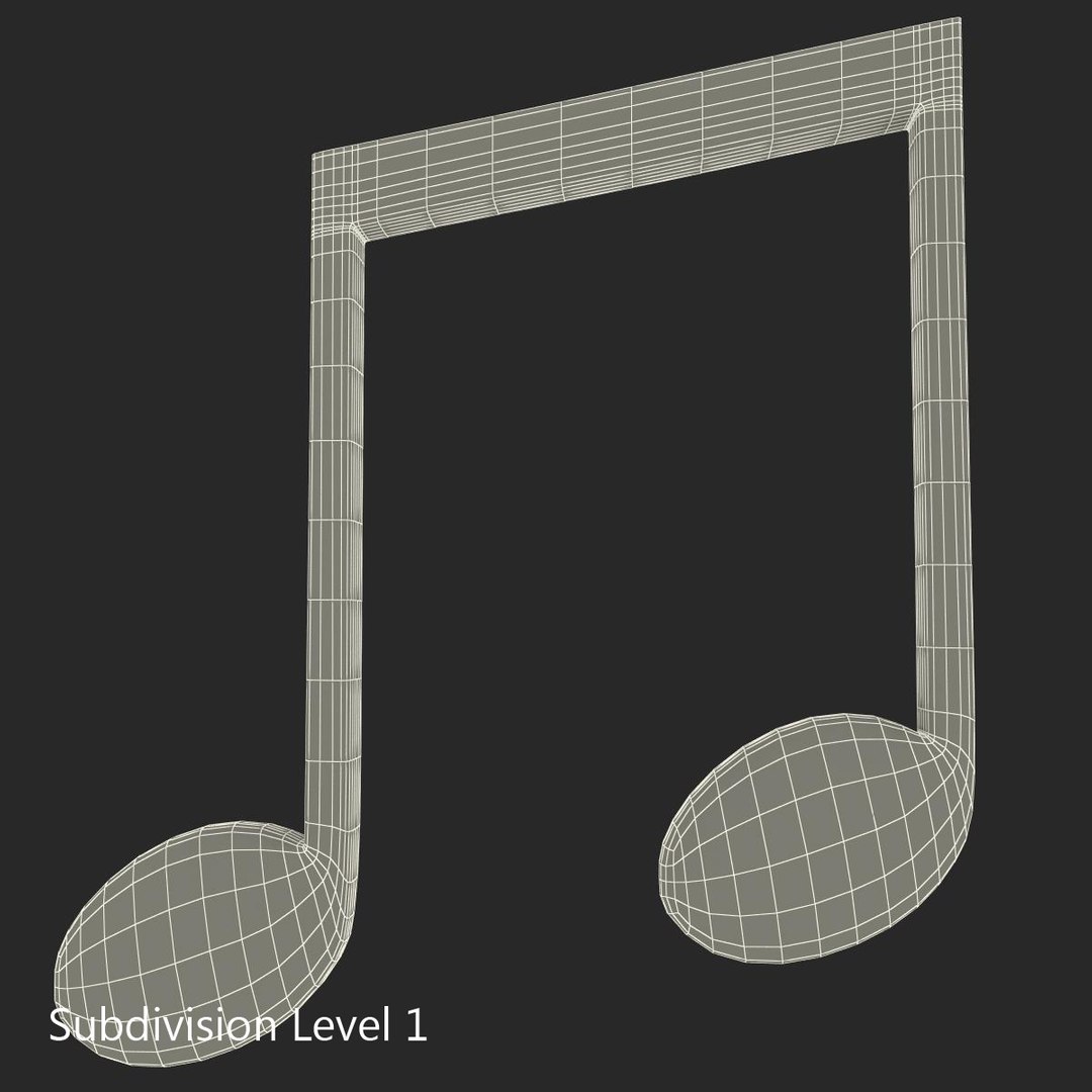 3ds Max 2 Eighth Notes Musical