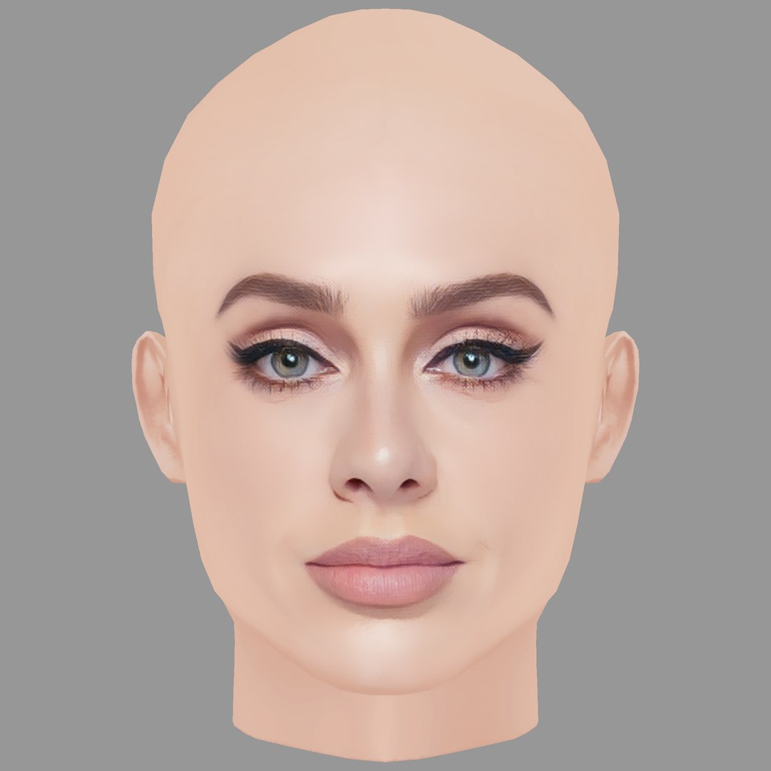 3D Model Adele Head - No Hair - Low Poly Head For Game - TurboSquid 2321446