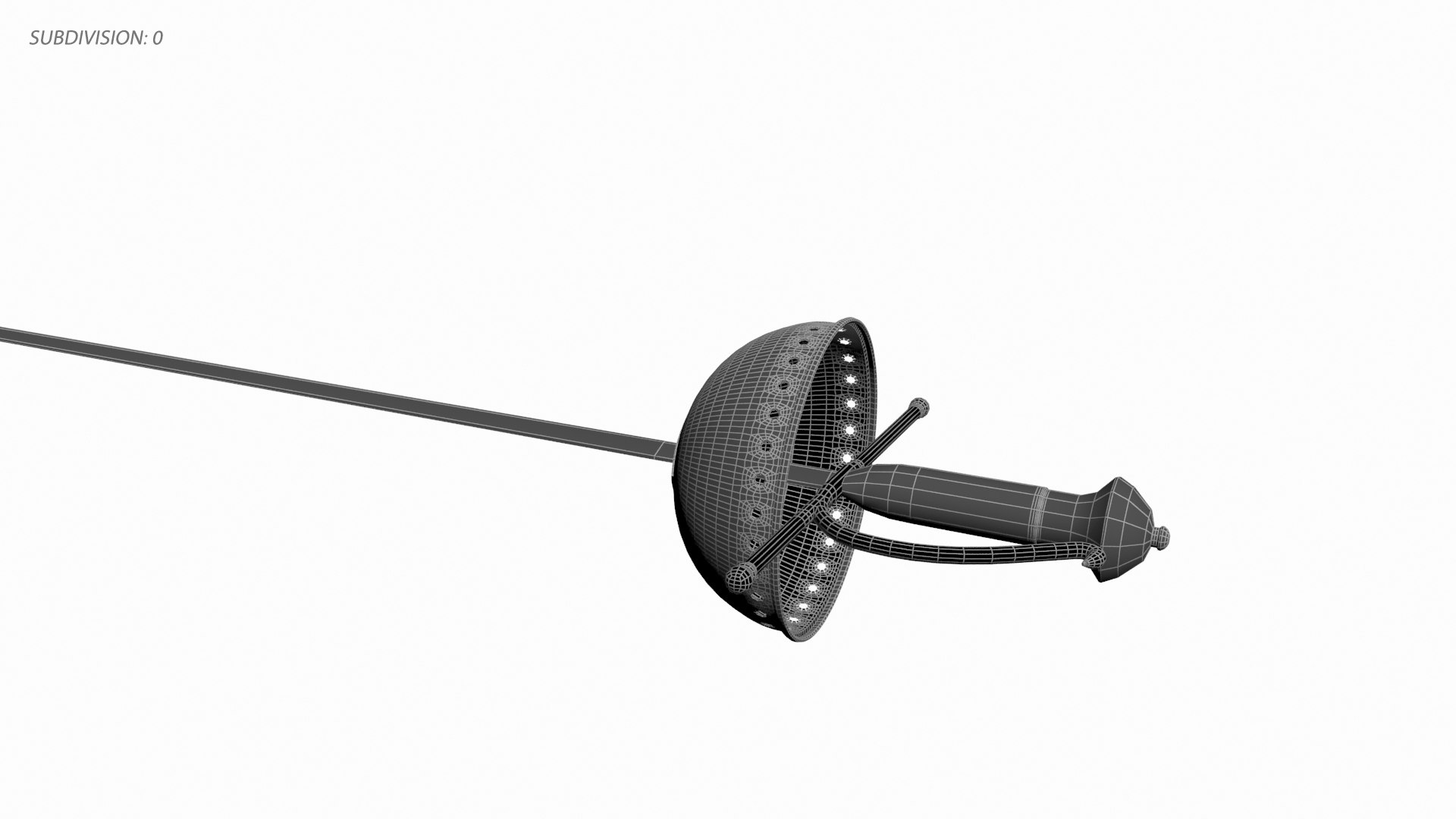 3D SW381 Spanish Shell Sword - TurboSquid 2121854