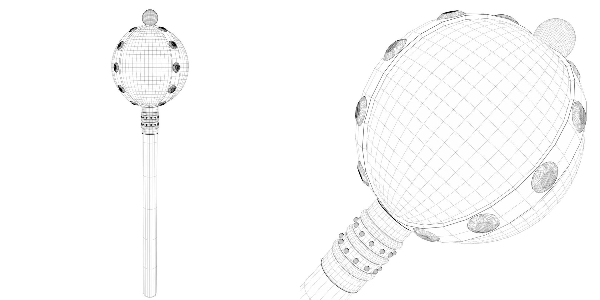 3D model toy royal scepter - TurboSquid 1422716