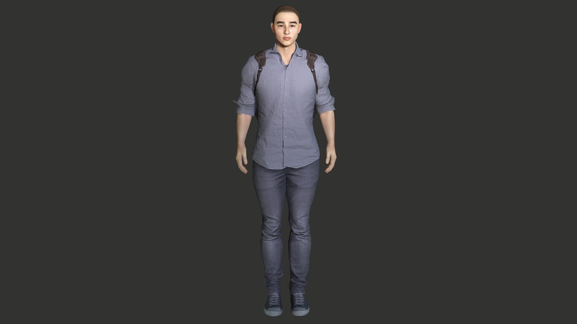 AAA 3D REALISTIC ASIAN MALE CHARACTER - YOUNG COLLEGE STUDENT Model ...