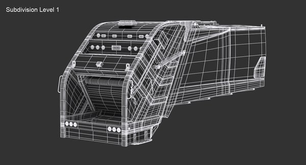 3d model of garbage truck