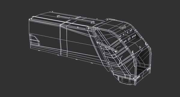 3d model of garbage truck