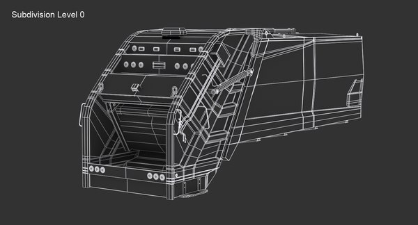 3d model of garbage truck