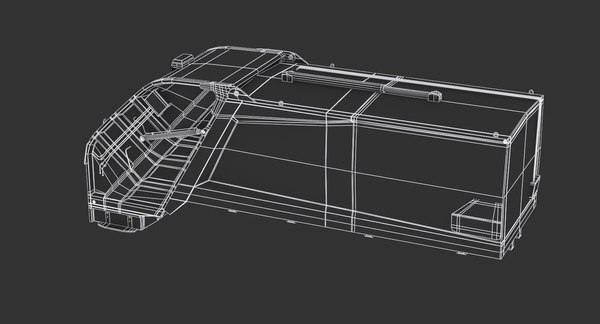 3d model of garbage truck