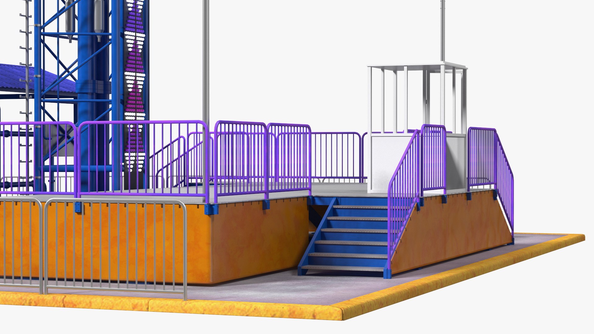 3D Drop Tower Ride Amusement Park Equipment Rigged - TurboSquid 1874855