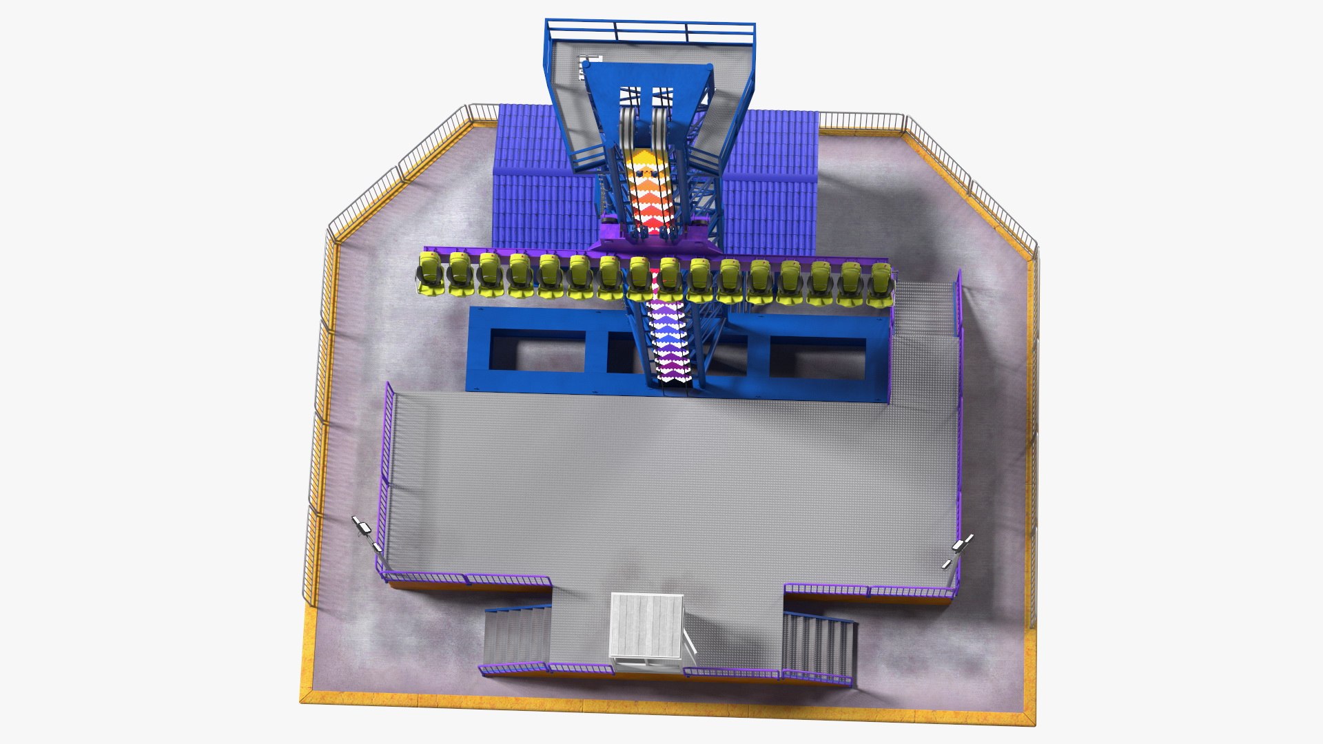 3D Drop Tower Ride Amusement Park Equipment Rigged - TurboSquid 1874855