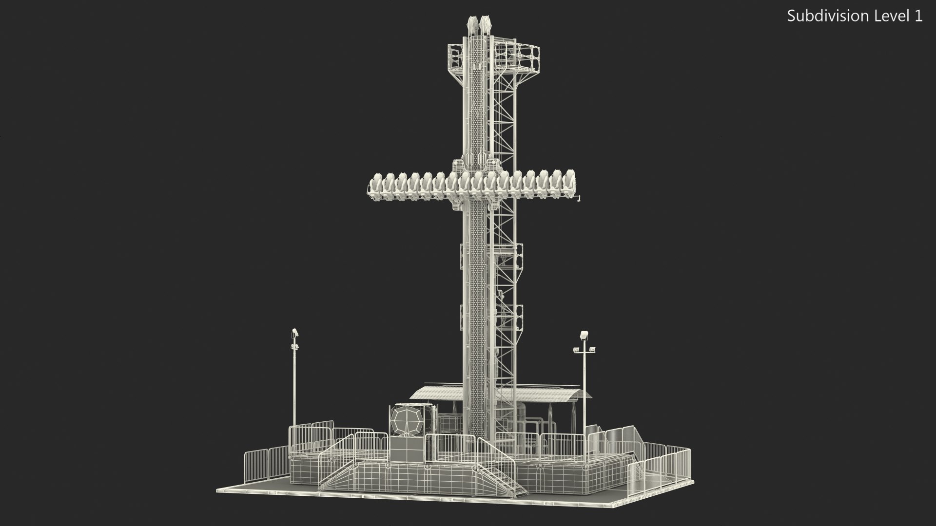 3D Drop Tower Ride Amusement Park Equipment Rigged - TurboSquid 1874855