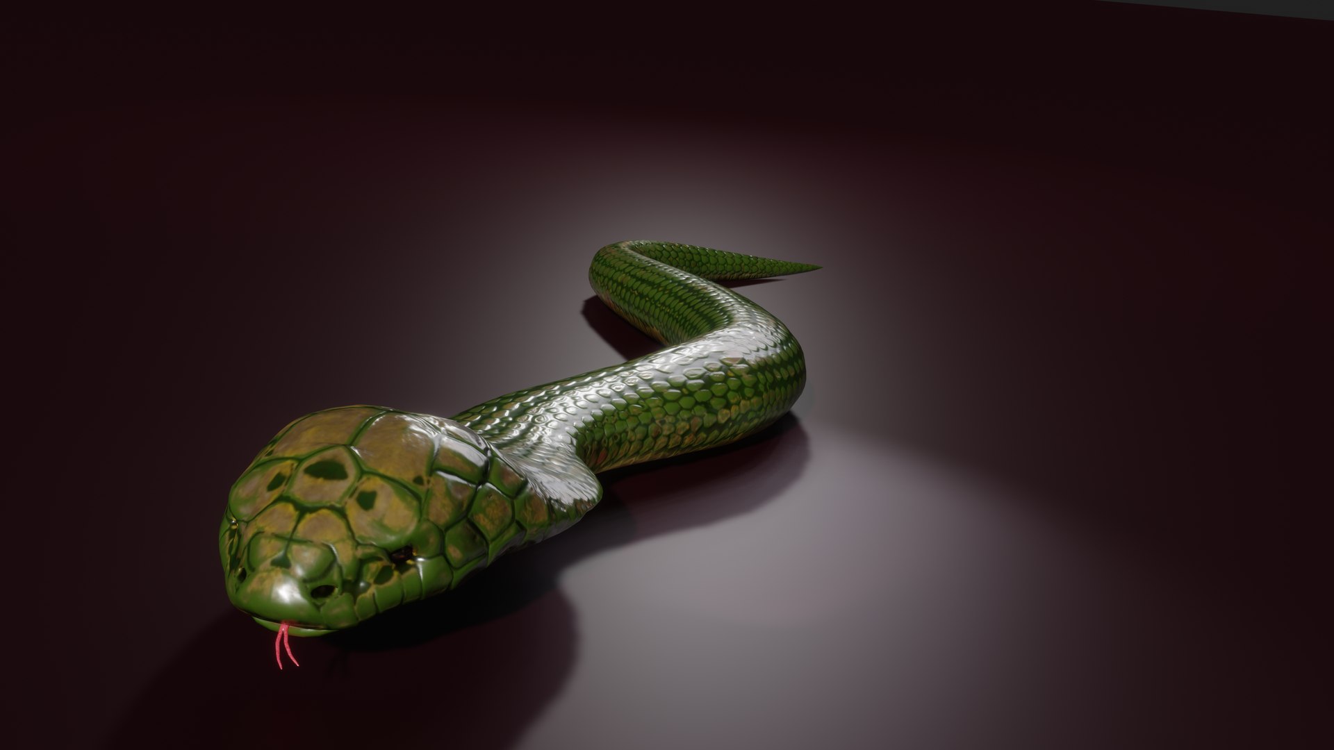 3D model MEGA GREEN Snake - TurboSquid 2086813