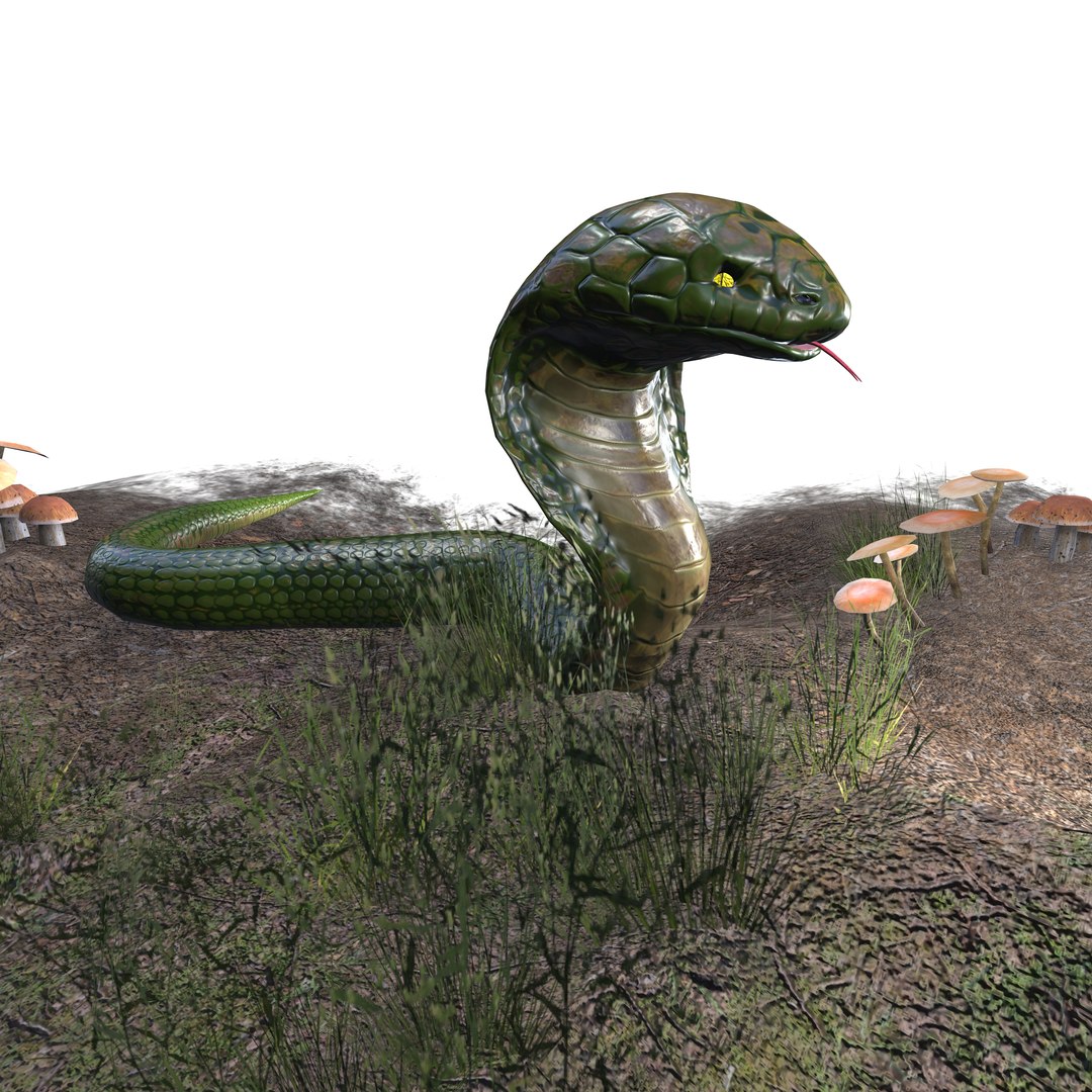 3D model MEGA GREEN Snake - TurboSquid 2086813
