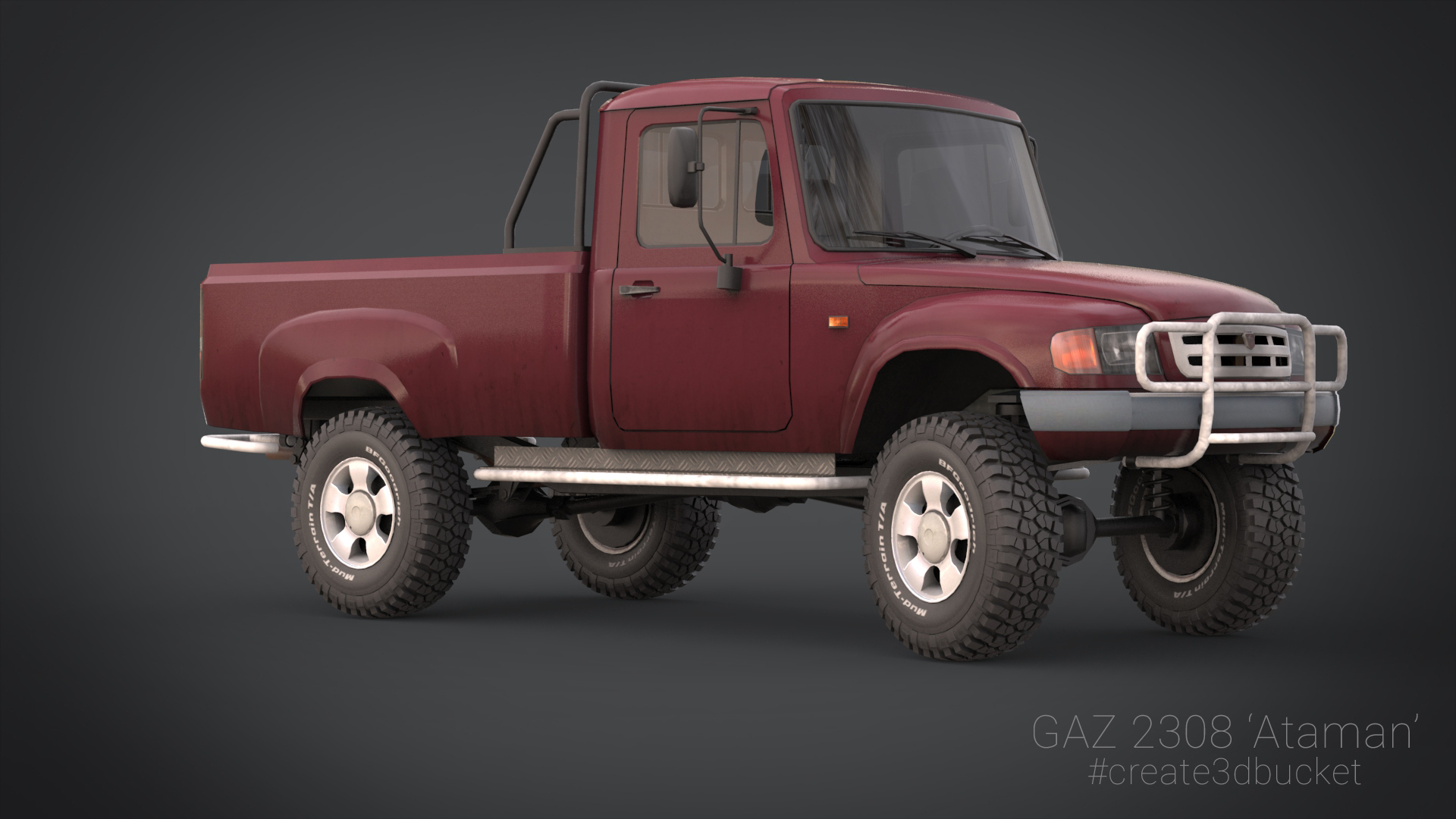 3d Model Ataman Pickup Trucks Gaz