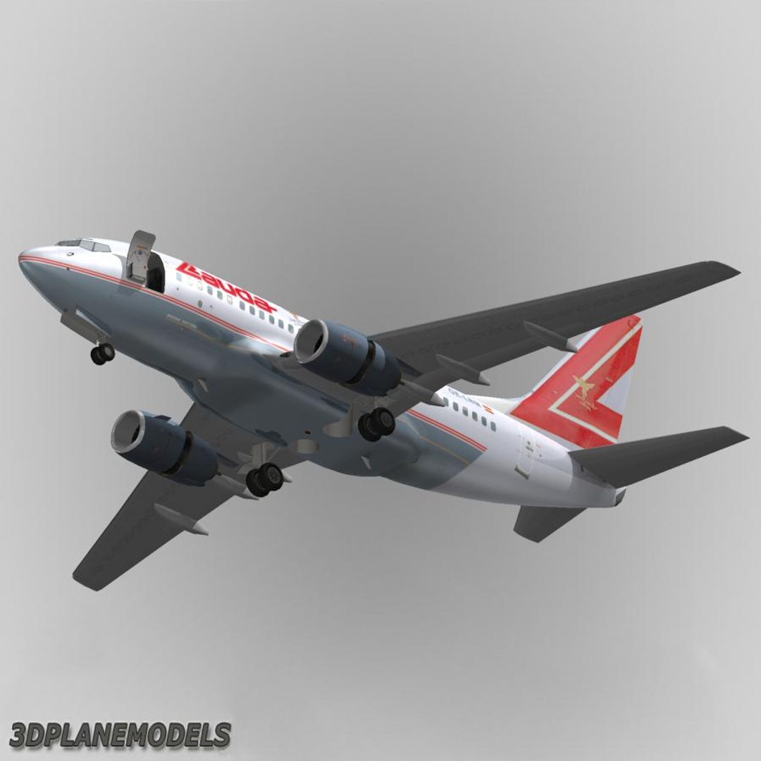 3d b737-600 lauda air model