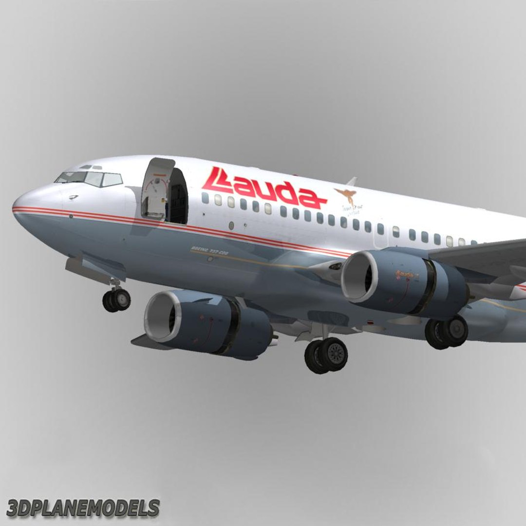 3d b737-600 lauda air model