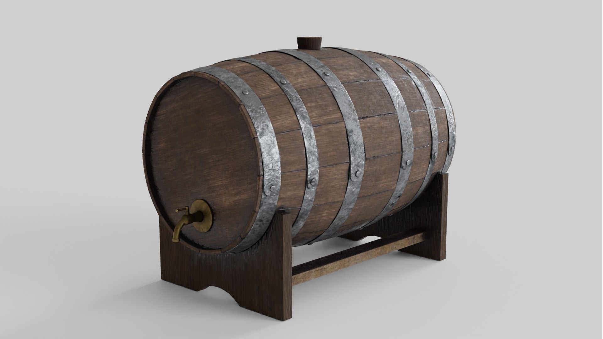 Oak Barrel 3D Model - TurboSquid 1854884