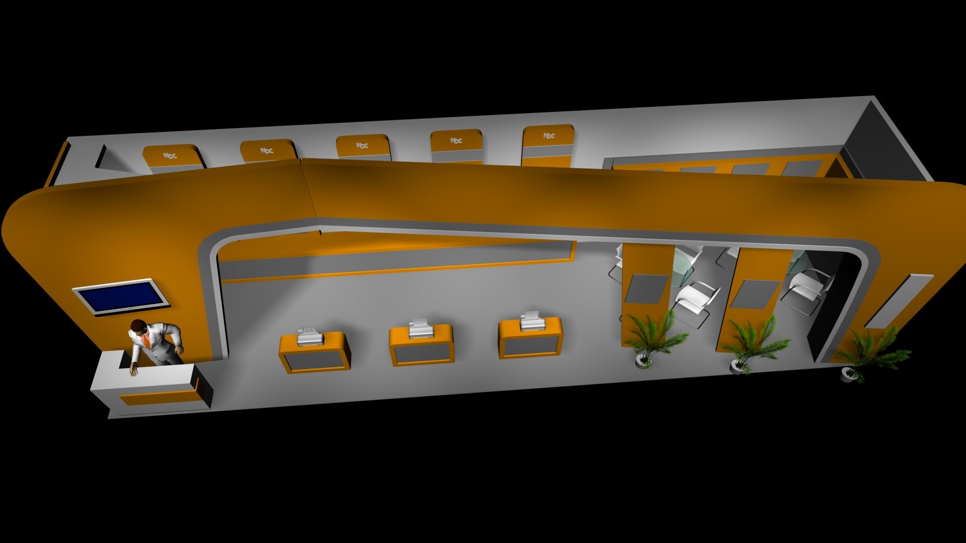 12x3 Exhibition Booth Stand 3D Model - TurboSquid 1852273