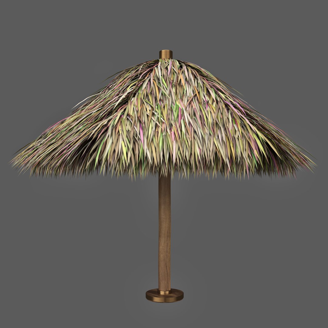 Thatch Palm Gold Leaf Umbrella Patio And Beach Model - TurboSquid 2322639